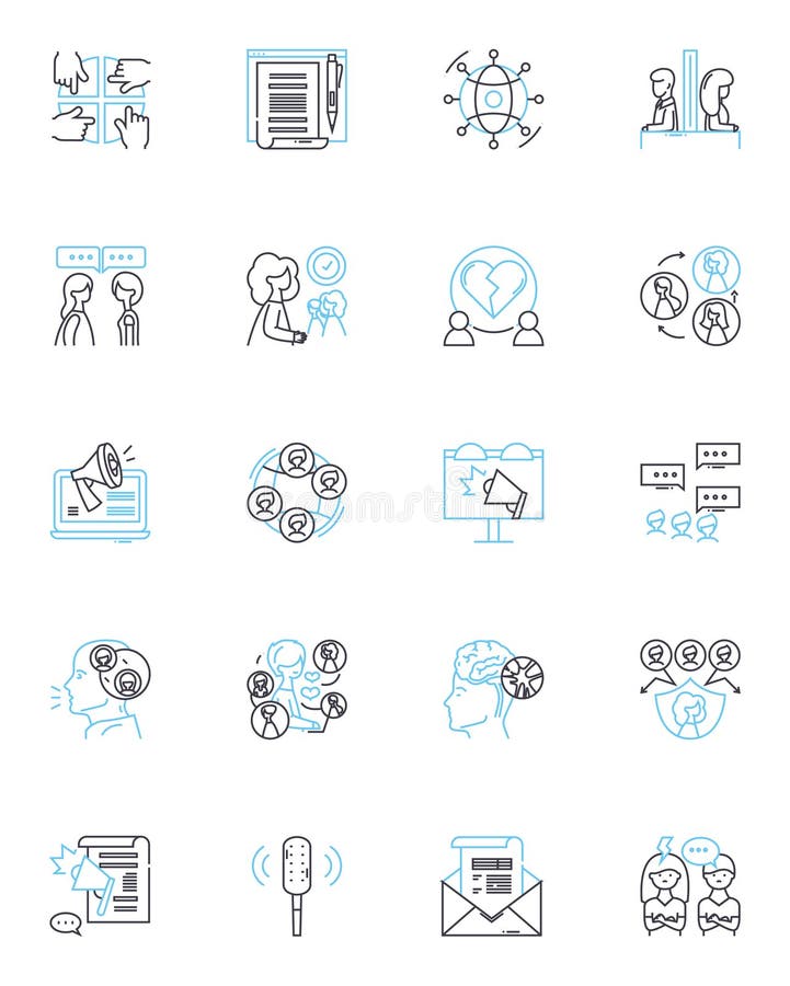 Human Interaction Linear Icons Set. Communication, Empathy ...