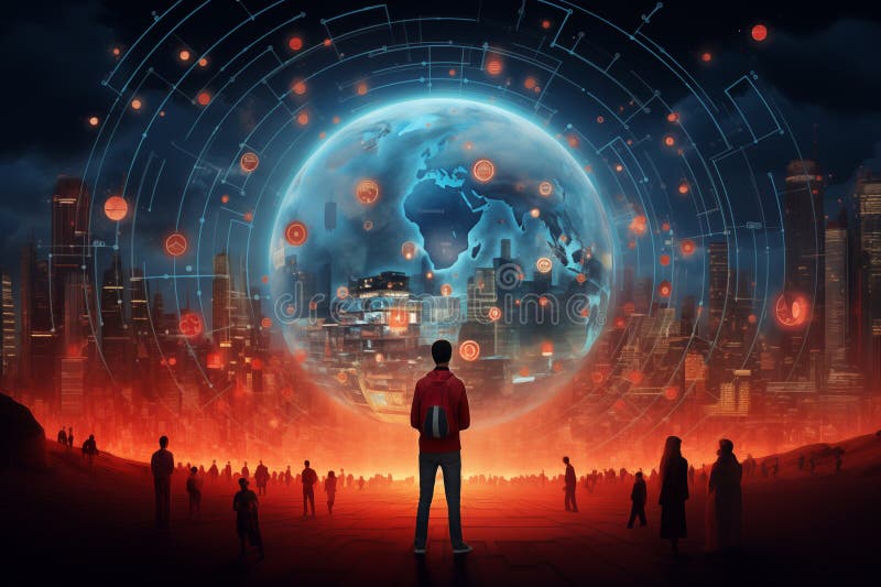 Human Interconnected with a Digital Space and Virtual Reality Universe ...