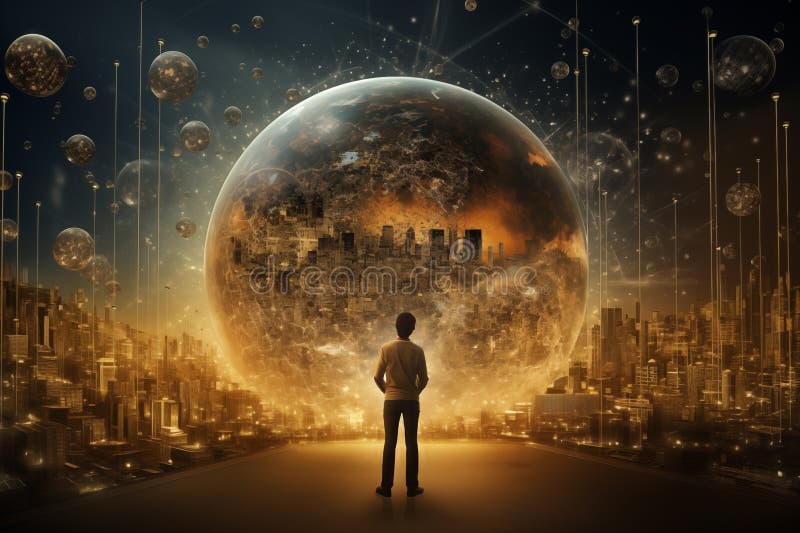 Human Interconnected with a Digital Space and Virtual Reality Universe ...