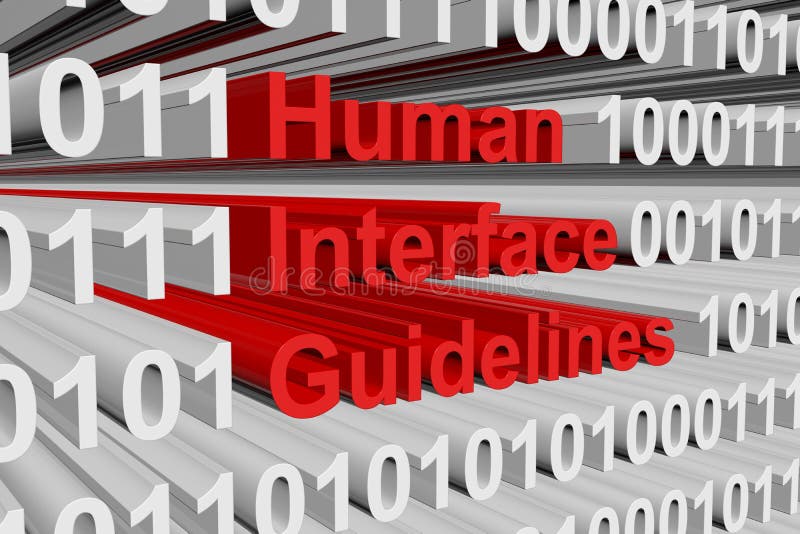 Human interface guidelines stock illustration. Illustration of code ...