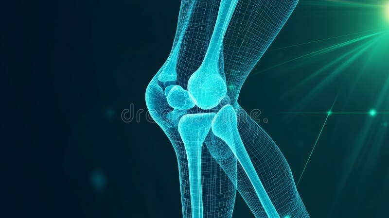 Human Knee Joint Anatomy Detailed Wireframe Model of a Human Knee Joint ...
