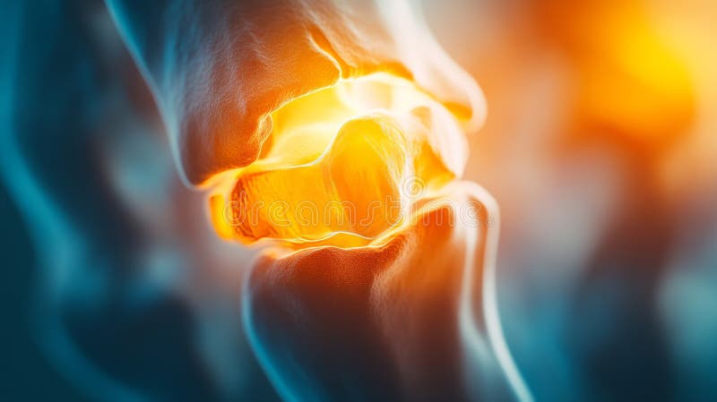 Human Knee Joint Inflammation a Detailed, Close-Up, Anatomical View of ...