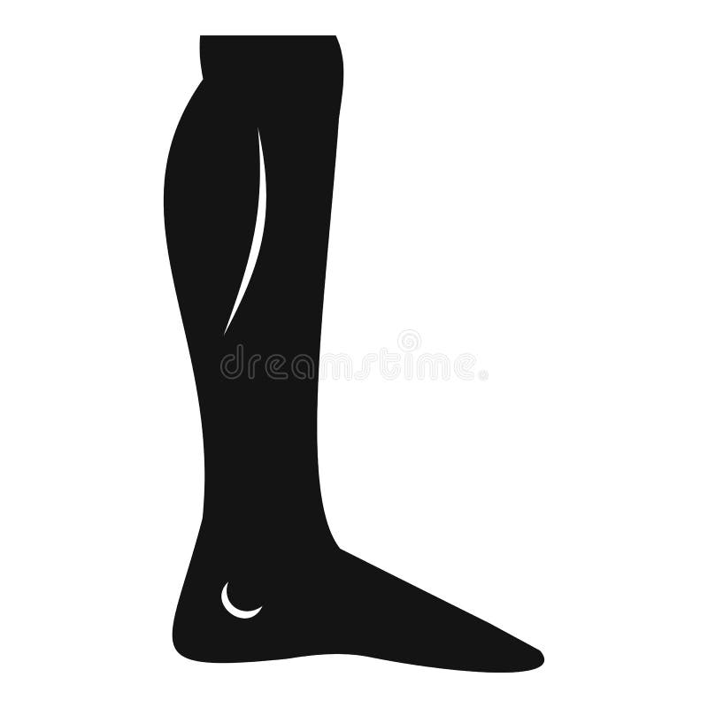 Human Leg Icon, Simple Style Stock Vector - Illustration of nude, care ...