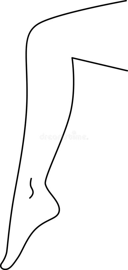 Human Leg Line Illustration Stock Illustration - Illustration of doodle ...