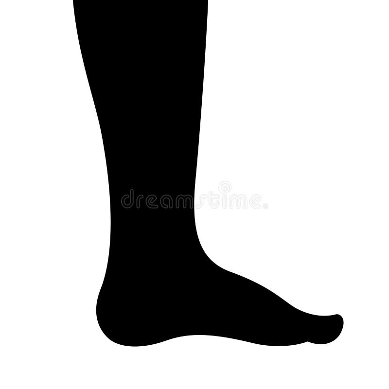 Human Leg Vector Silhouette Stock Vector - Illustration of footprint ...