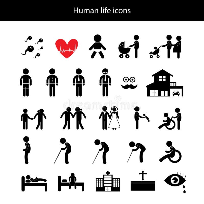 Human life icon stock vector. Illustration of sperm, vector - 83487639