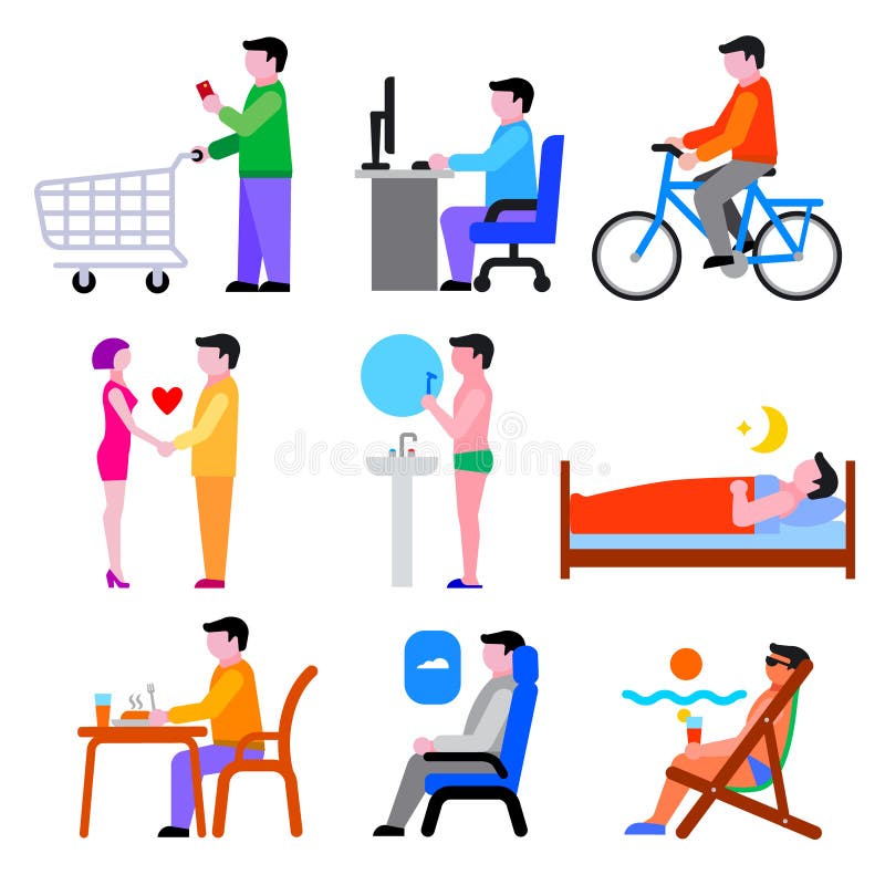 Human life icons stock vector. Illustration of symbol - 138291659