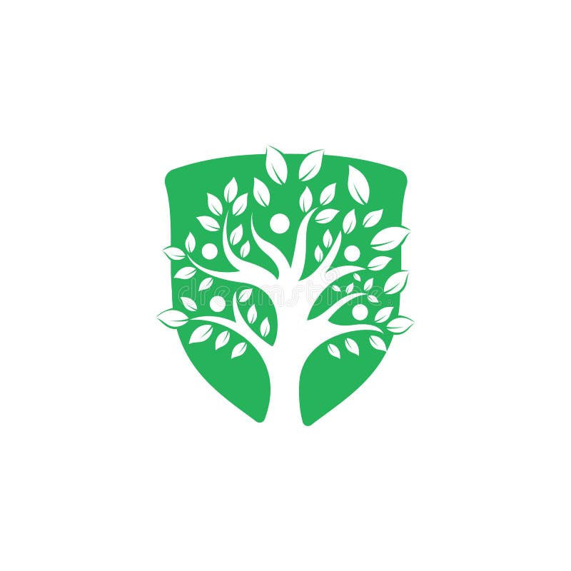 Human Life Logo Icon of Abstract People Tree Vector. Stock Vector ...