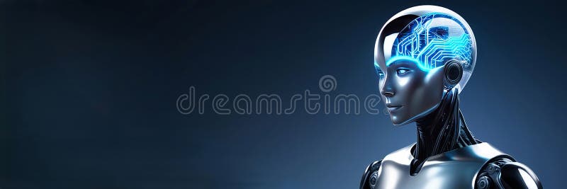 Human-like AI Figure with Glowing Neural Pathways, Representing the ...