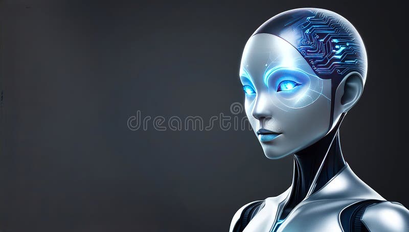 Human-like AI Figure with Glowing Neural Pathways, Representing the ...