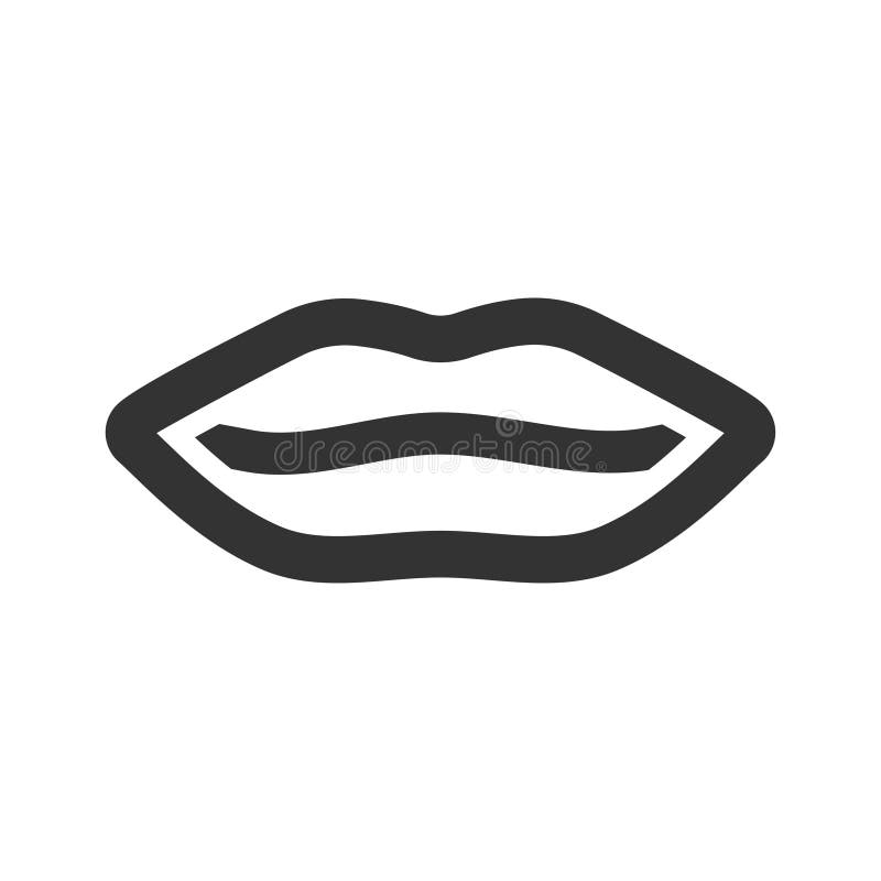 Human lips icon stock vector. Illustration of lips, beautiful - 209740197