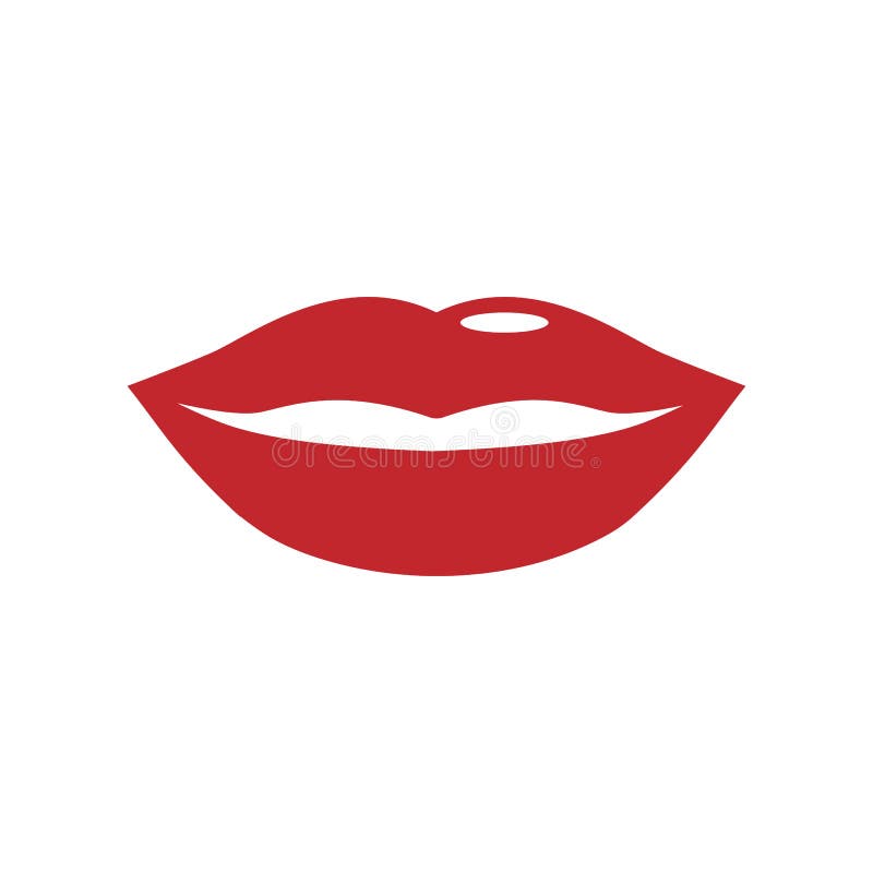 Human Lips Icon. Vector Illustration, Flat Design Stock Illustration ...