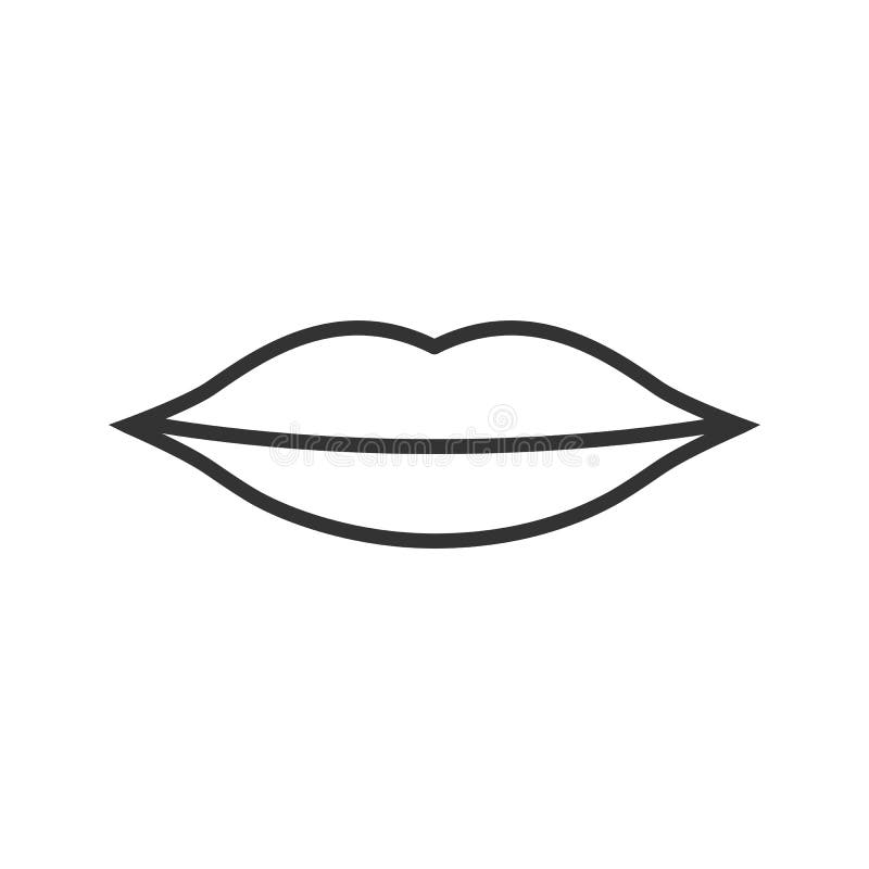 Human Lips Icon. Vector Illustration, Flat Design Stock Illustration ...