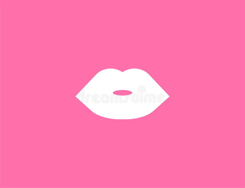 Human Lips, Senses Icon, Pink. Vector Illustration. Stock Vector ...