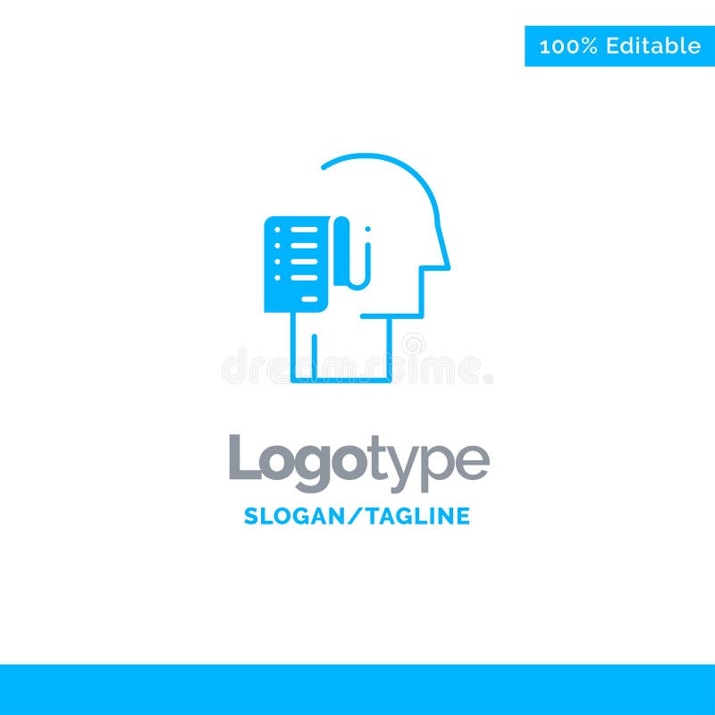 Human, List, Person, Schedule, Tasks Blue Solid Logo Template. Place ...