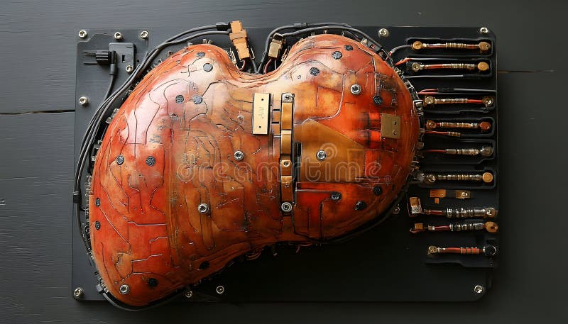 AI-Generated Bio-Mechanical Heart Stock Illustration - Illustration of ...