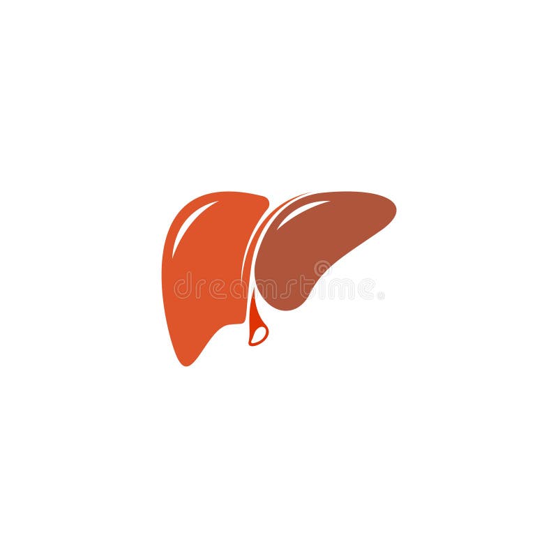 Human Liver Icon Logo Design Template Stock Vector - Illustration of ...