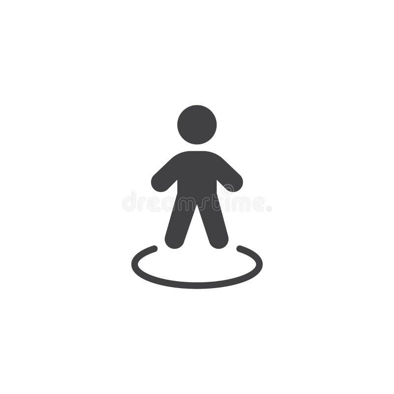 Human Location Icon. Trendy Flat Vector Human Location Icon on W Stock ...