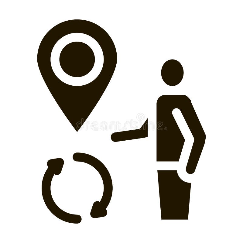 Human Location Sign Icon Vector Glyph Illustration Stock Vector ...