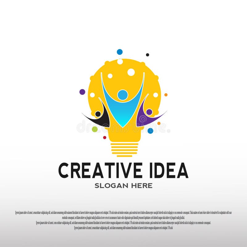 Human Logo Design or Creative Person Stock Vector - Illustration of ...