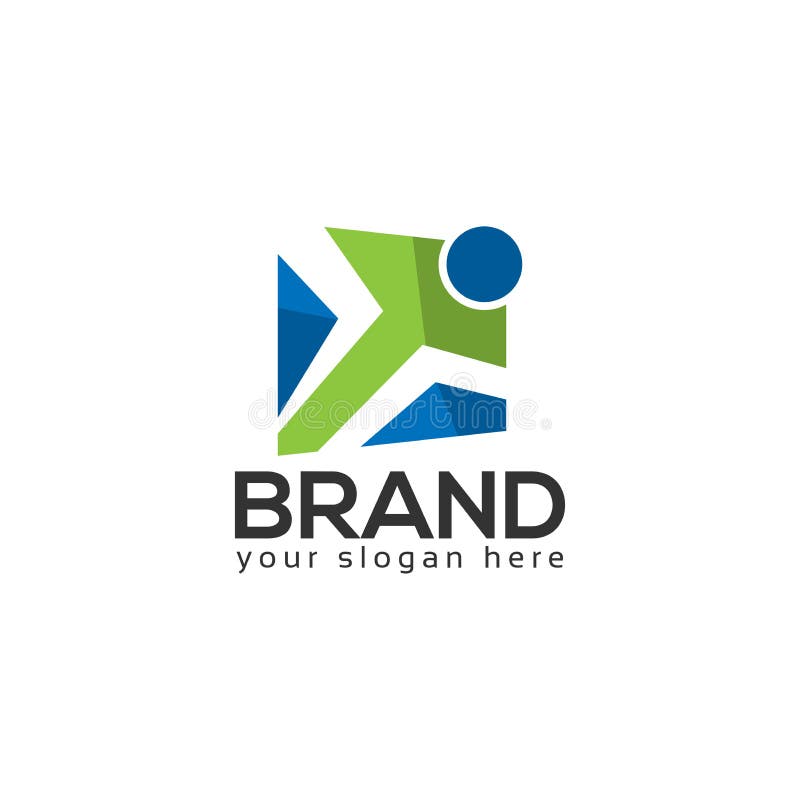 Human Logo Design Vector, Vector Illustration on White Background ...