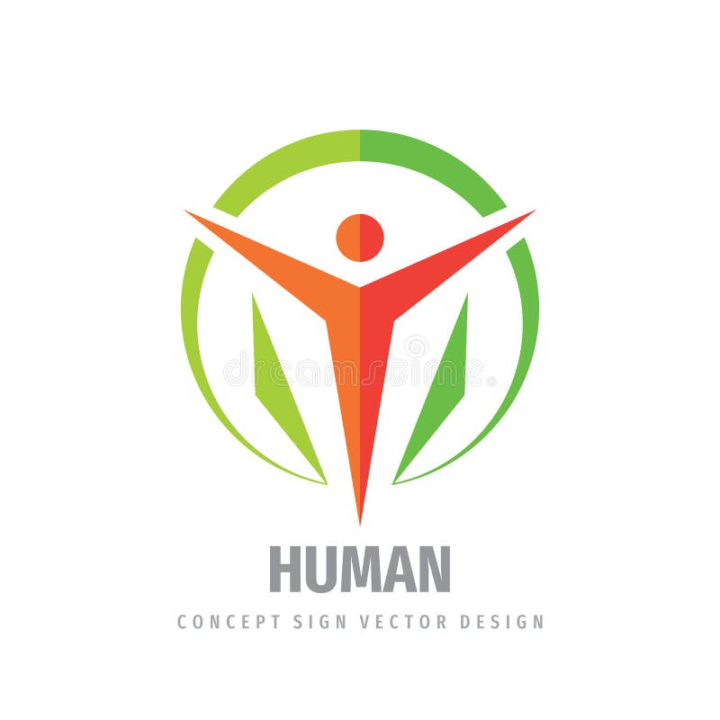 Healthy Lifestyle Vector Logo Template Concept Illustration Human