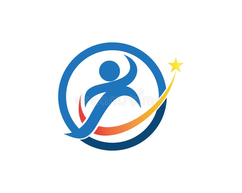 Human logo vector template stock vector. Illustration of design - 124148791