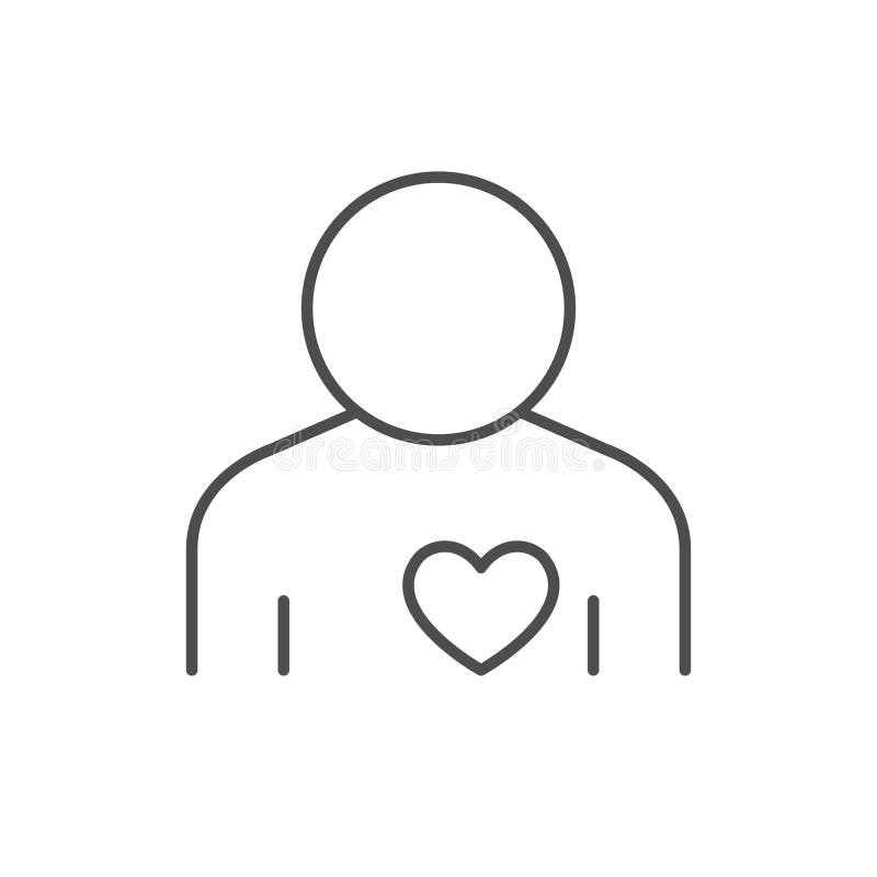 Human Love Line Outline Icon Stock Vector - Illustration of valentine ...