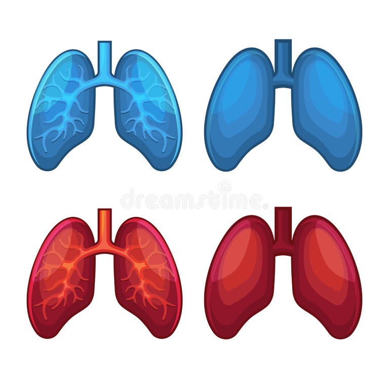 Human Lung Icons Set stock vector. Illustration of emblem - 69834952