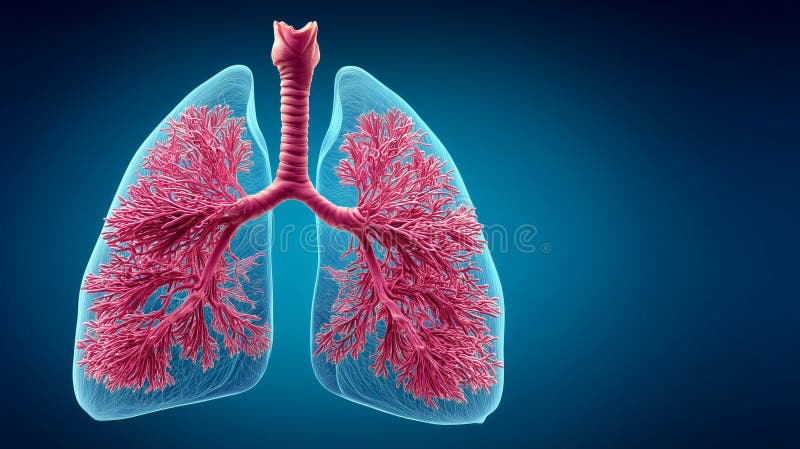 Human Lung Structure and Function Stock Illustration - Illustration of ...