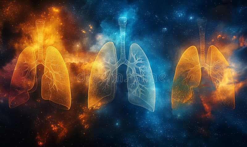 Human Lungs on an Abstract Background. Stock Photo - Image of breathing ...