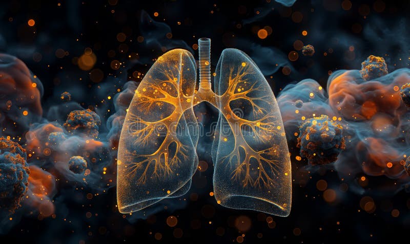 Human Lungs on an Abstract Background. Stock Photo - Image of care ...