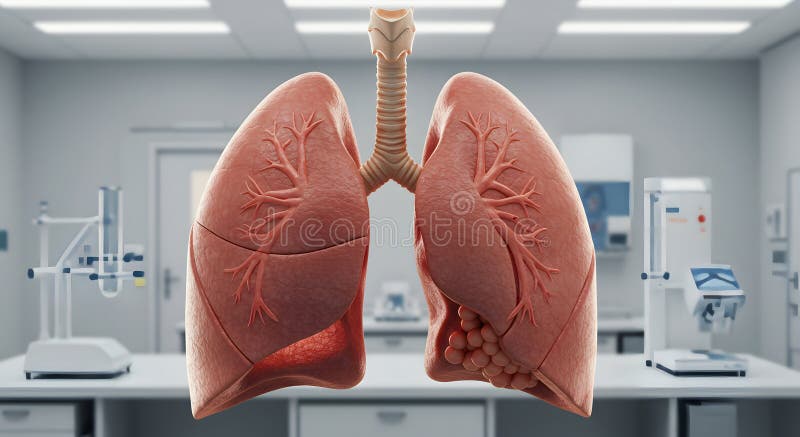 Human Lungs Anatomy Model in a Modern Laboratory Setting: Detailed 3D ...