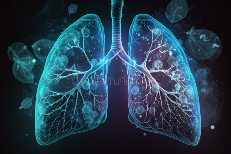 Human Respiratory System, Healthy Lungs with Trachea and Bronchial Tree ...