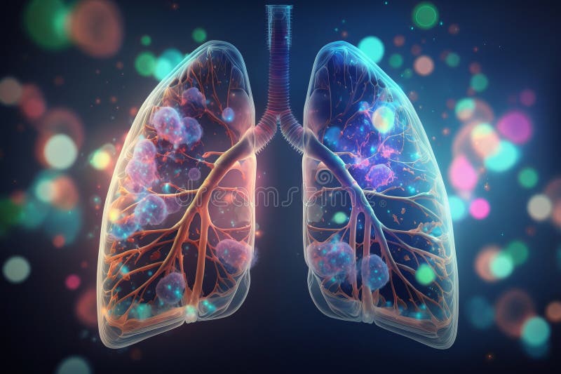 Human Respiratory System, Healthy Lungs with Trachea and Bronchial Tree ...