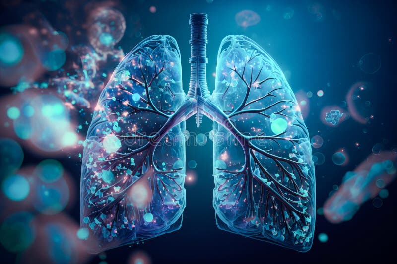 Human Respiratory System, Healthy Lungs with Trachea and Bronchial Tree ...