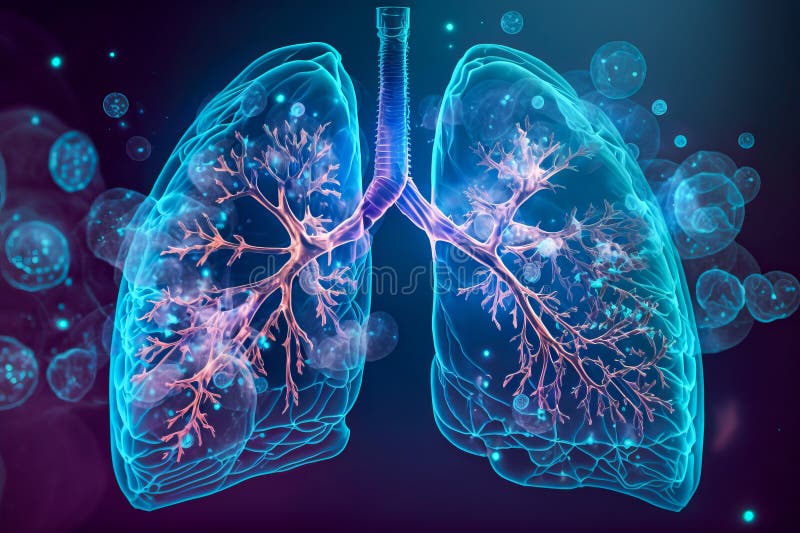 Human Respiratory System, Healthy Lungs with Trachea and Bronchial Tree ...