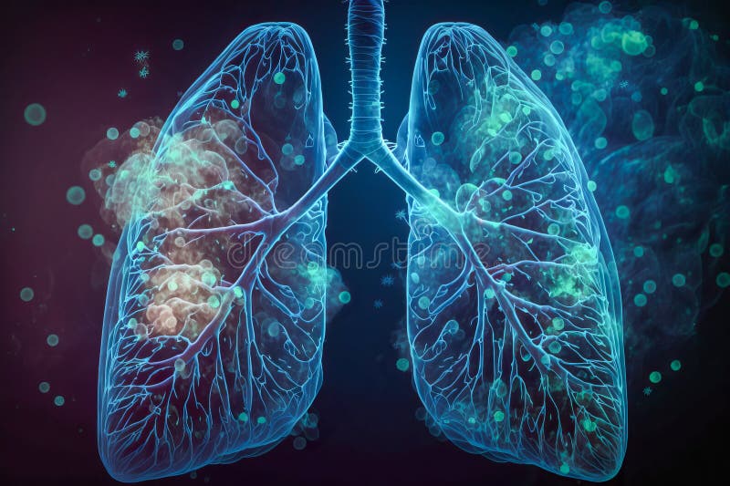 Human Respiratory System, Healthy Lungs with Trachea and Bronchial Tree ...