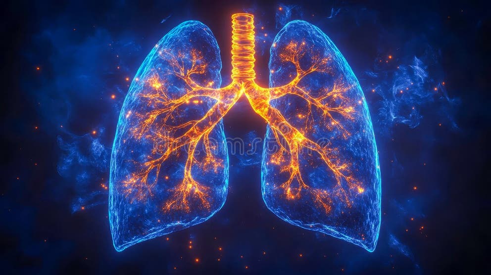 Human Lungs with a Complex Respiratory System Structure Stock Photo ...