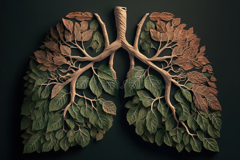 Human Lungs are Made from Tree Leaves, Created with Generative AI ...