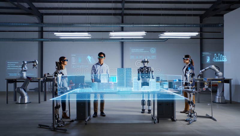 Human + Machine: Futuristic Workspace with AI-Human Collaborative ...