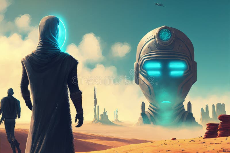 A Human and a Machine Inspecting a Fresh Settlement on an ...