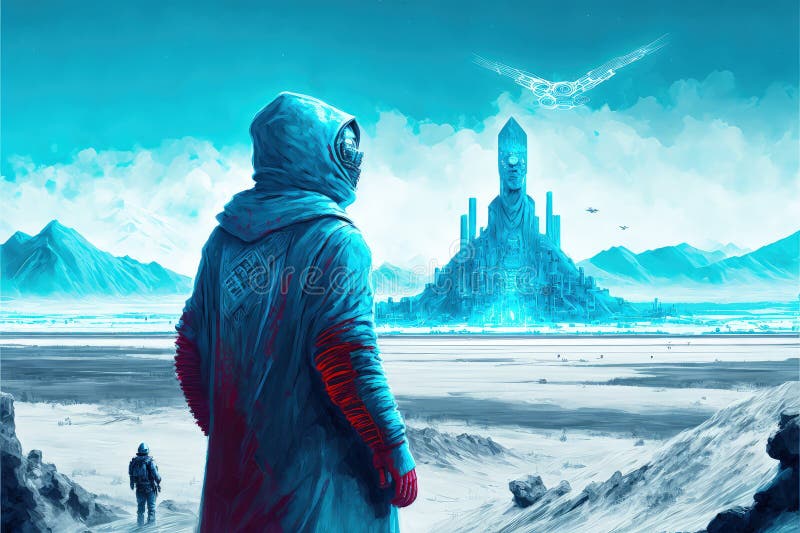 A Human and a Machine Inspecting a Fresh Settlement on an ...