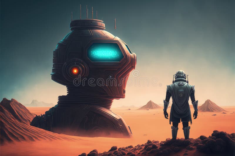 A Human and a Machine Inspecting a Fresh Settlement on an ...