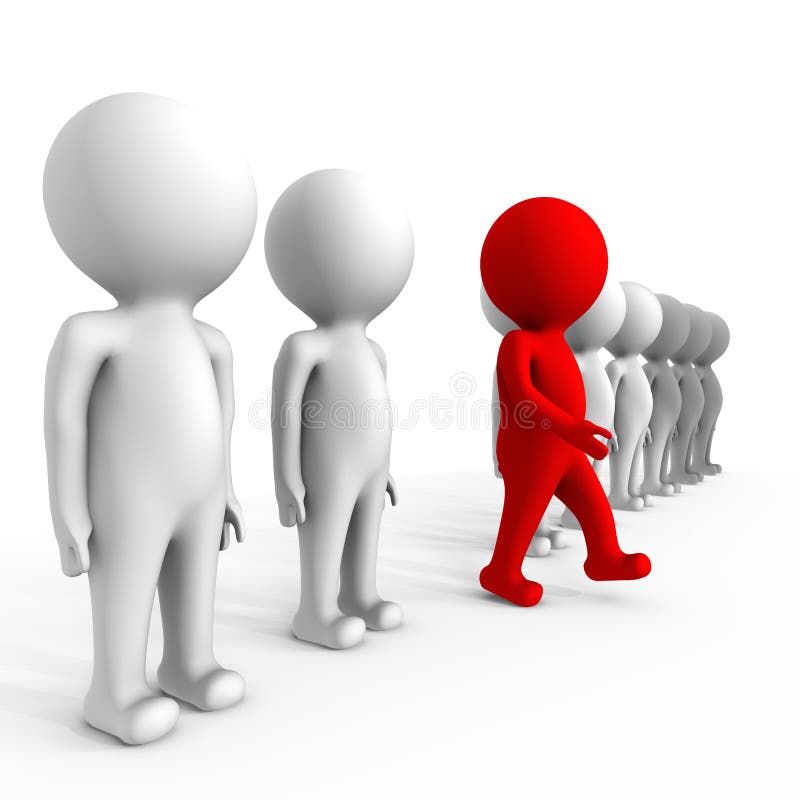 Human Making the Difference - a 3d Image Stock Illustration ...