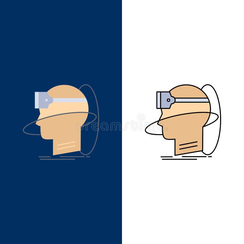 Human, Man, Reality, User, Virtual, Vr Flat Color Icon Vector Stock ...