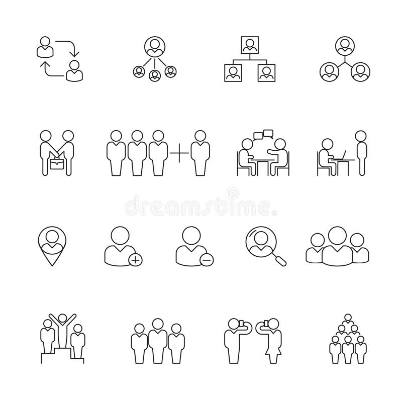 Human management icons stock vector. Illustration of member - 40799932