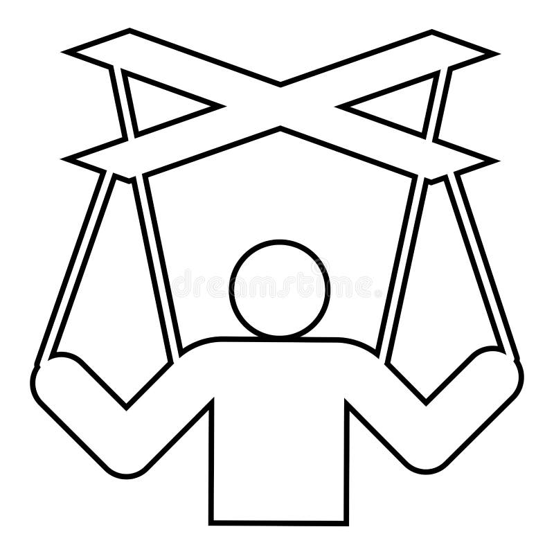 Puppet on String Manipulation Under Control Stock Illustration ...