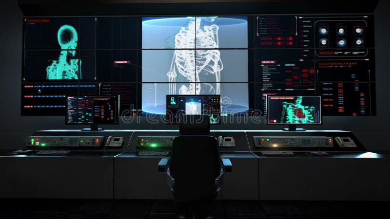 Human Medical Care Center, Main Control Room, Female Human Body ...
