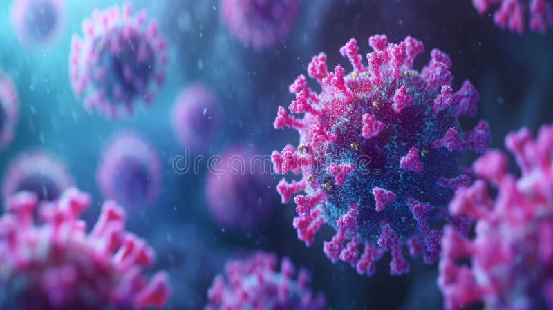 Human Metapneumovirus Under a Microscope AI Generated Stock ...